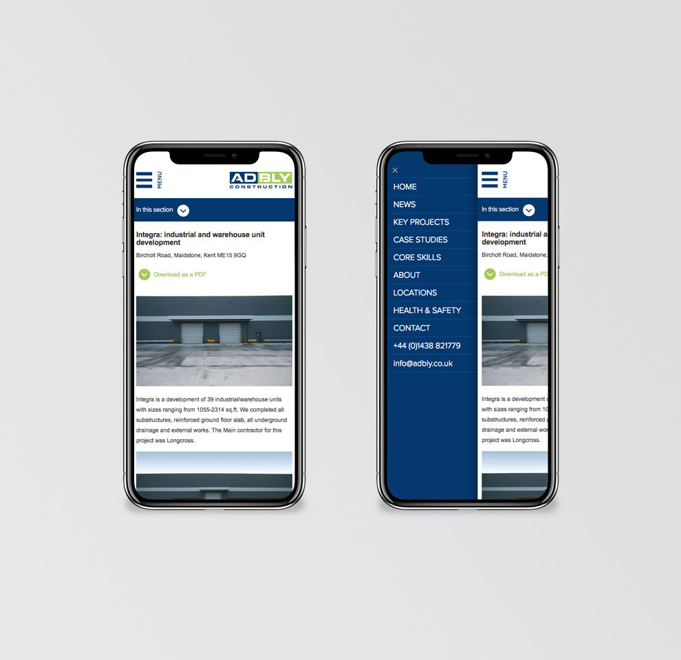 Signal Studio - Clever website design for AD Bly Construction in ...